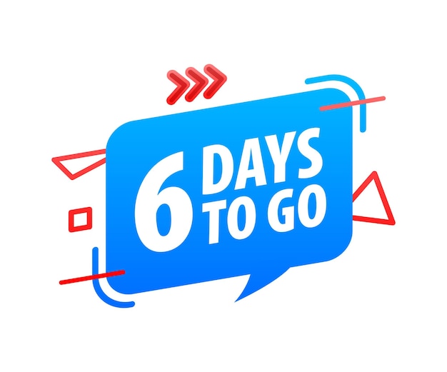 Premium Vector | 6 days to go icon days left badges offer countdown ... Premium Vector | 6 days to go icon days left badges offer countdown ...