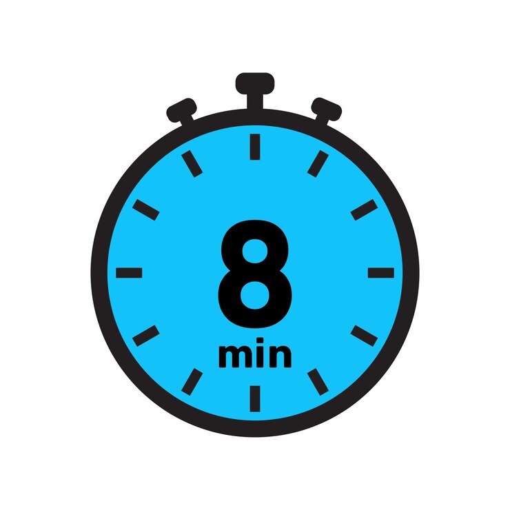 Premium Vector 8 Minute Timer Clock Stopwatch Isolated Icons
