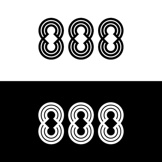 888 disegno del logo vettoriale | Vettore Premium 888 disegno del logo vettoriale | Vettore Premium