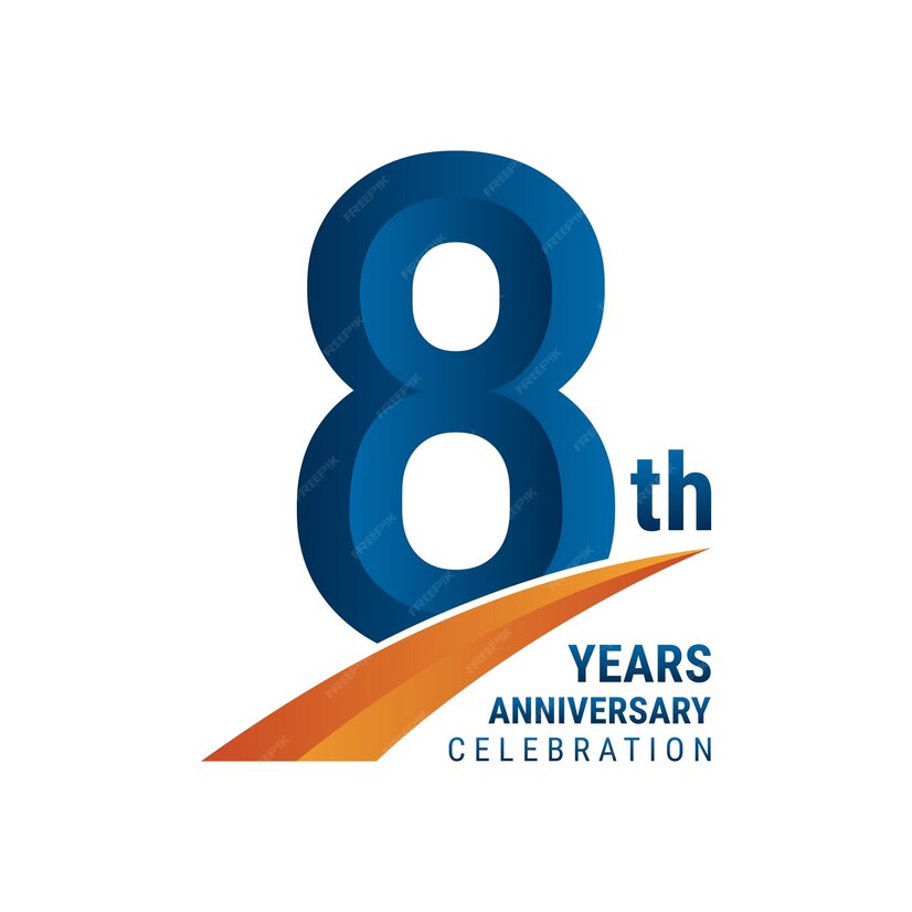 Premium Vector | 8th Anniversary Logo Perfect logo design for ... Premium Vector | 8th Anniversary Logo Perfect logo design for ...