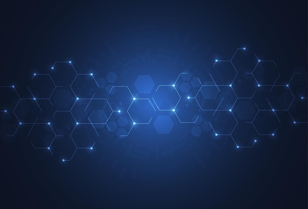 Premium Vector | Abstract background hexagons design Science futuristic ... Premium Vector | Abstract background hexagons design Science futuristic ...
