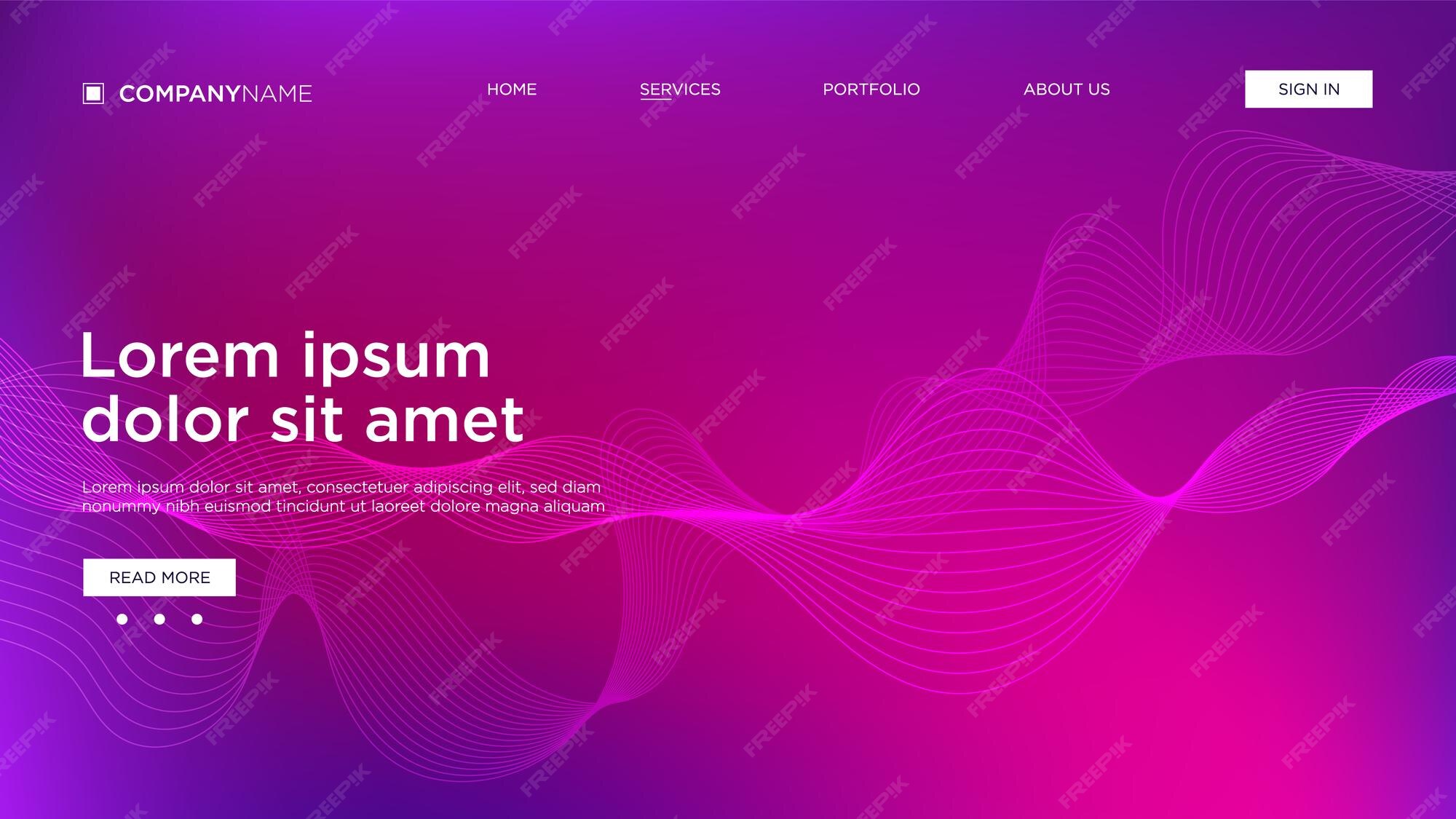 Premium Vector | Abstract background website Landing Page Template for ...
