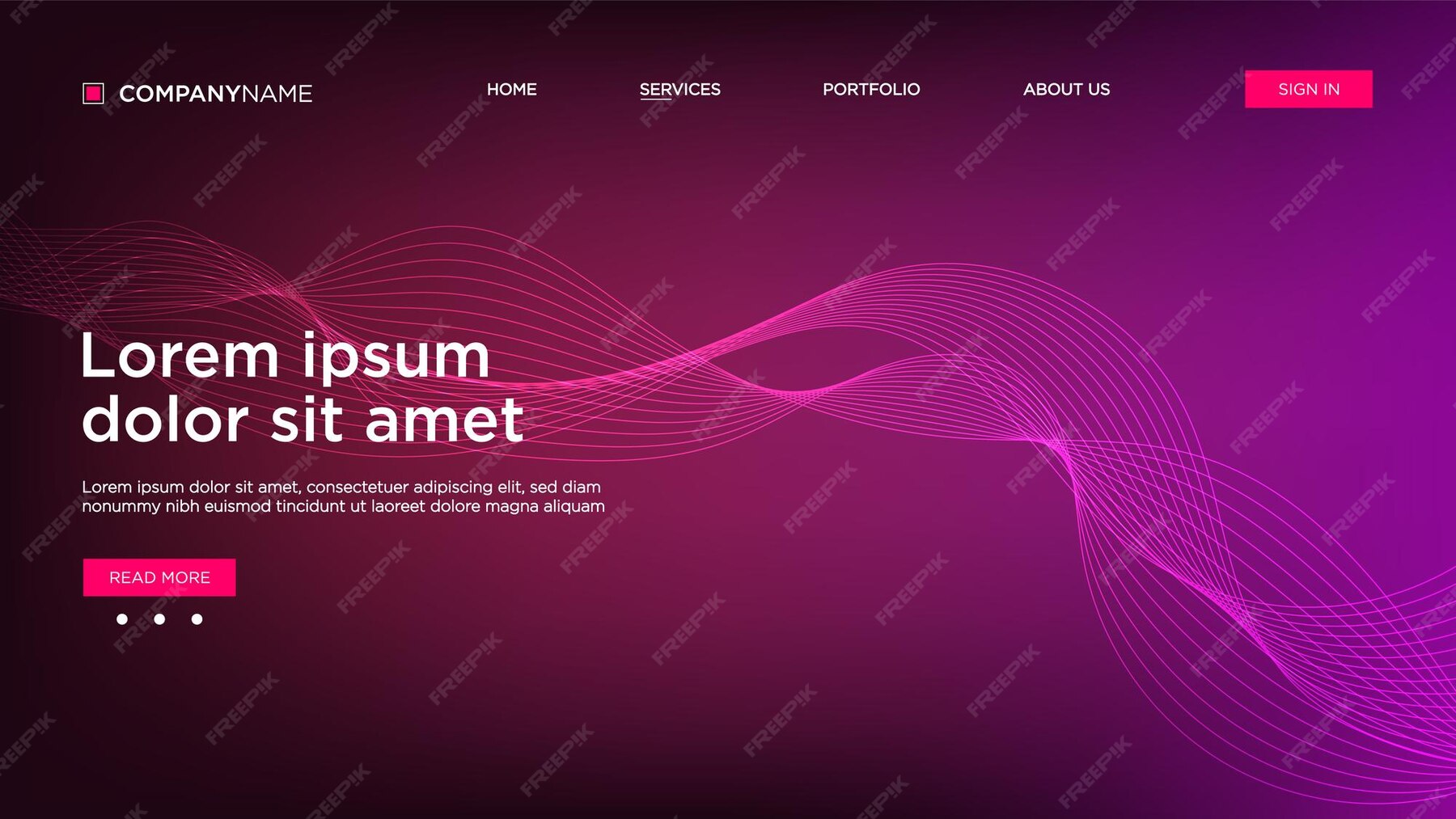 Premium Vector | Abstract background website landing page template for ...