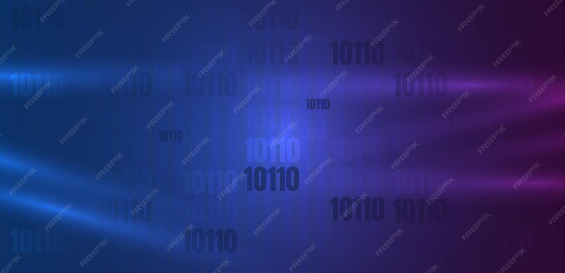 Premium Vector | Abstract Binary Code Background Blue and purple gradient with binary numbers ...