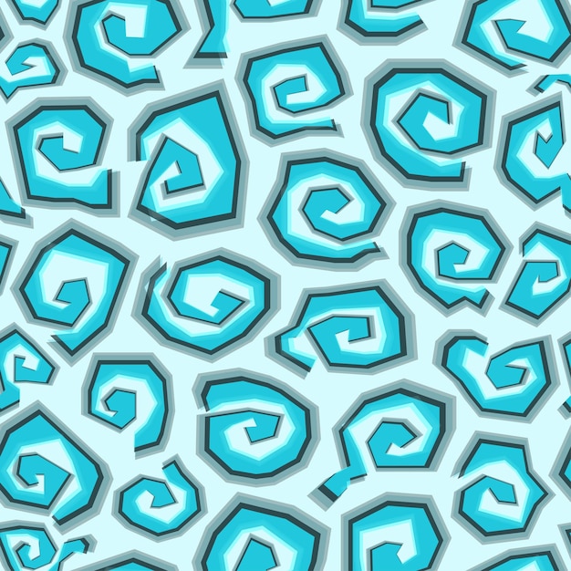 Premium Vector | Abstract blue spirals seamless Premium Vector | Abstract blue spirals seamless