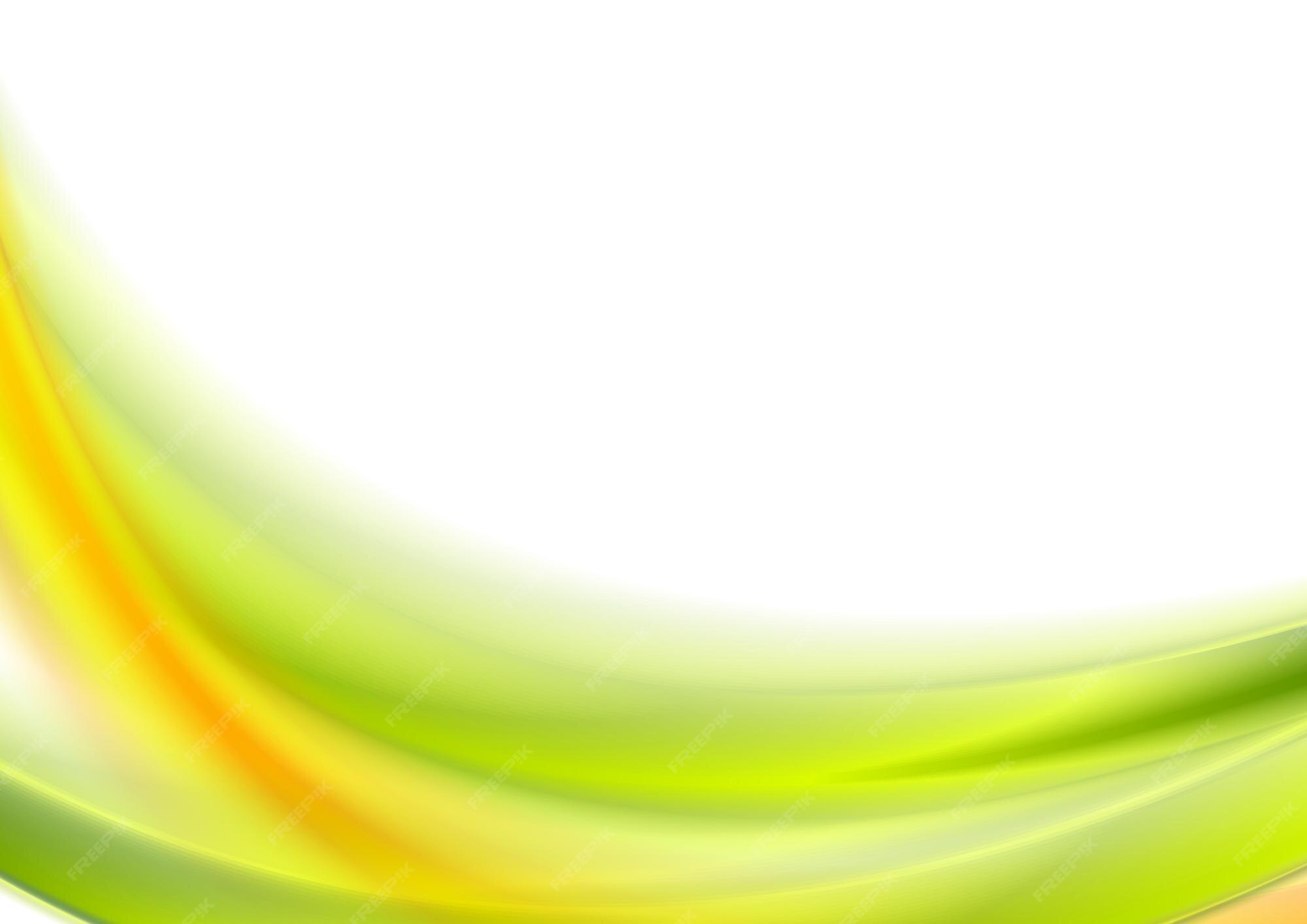 Premium Vector | Abstract bright green and orange wavy background Premium Vector | Abstract bright green and orange wavy background