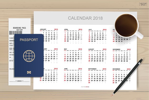 Premium Vector Set Of Passport On Wood Background