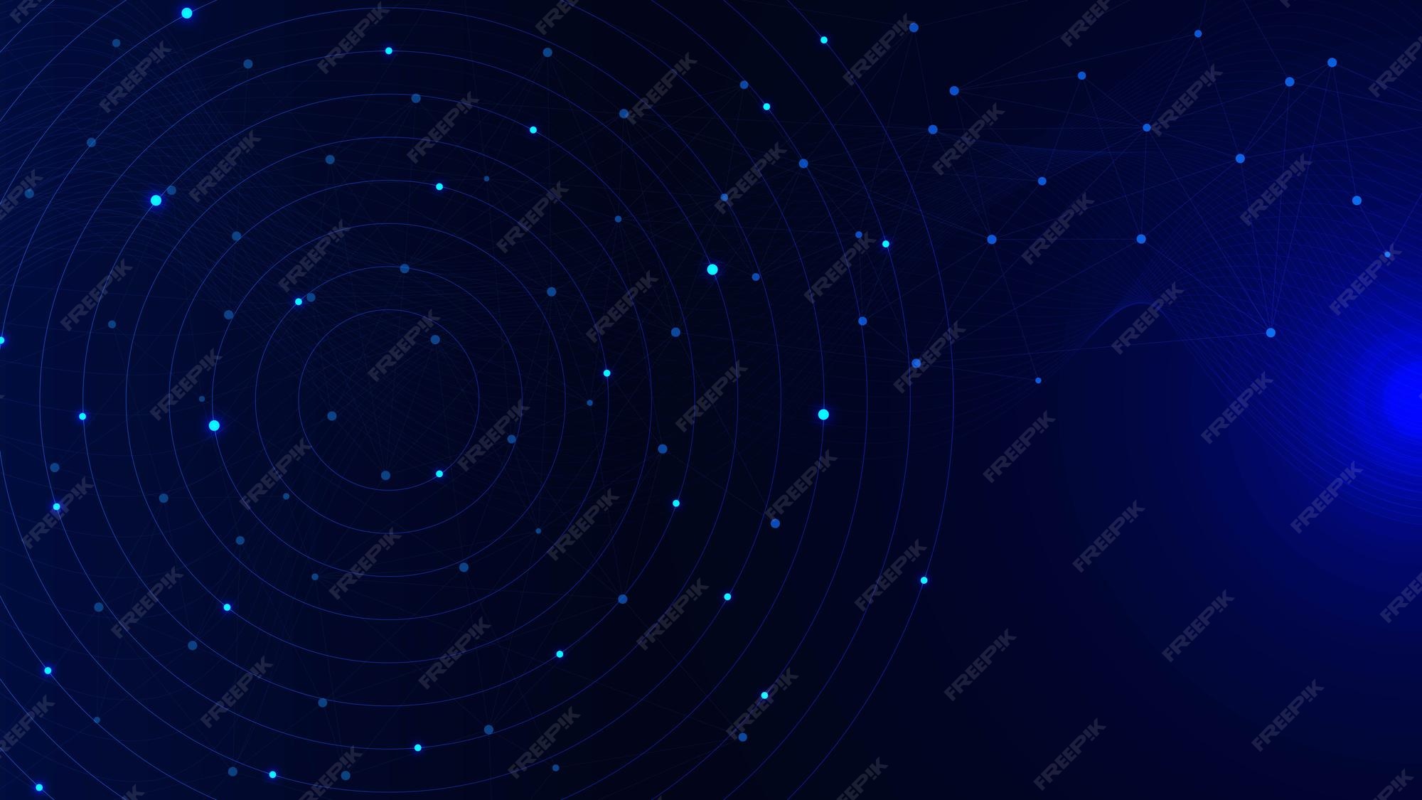 Premium Vector | Abstract circle lines with polygon and wave flow for ...