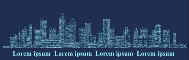 Premium Vector | Abstract city background Hand drawn vector illustration Premium Vector | Abstract city background Hand drawn vector illustration