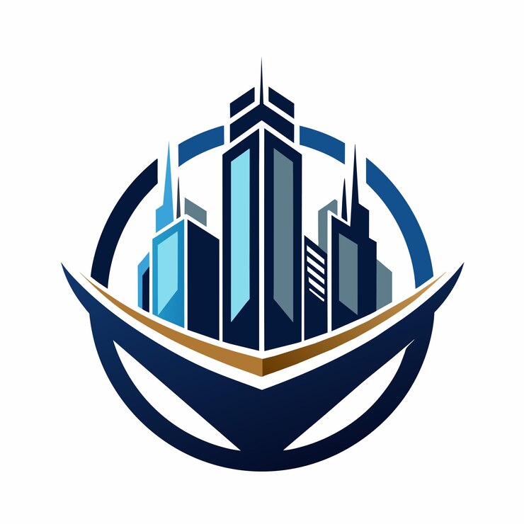 Premium Vector | Abstract city logo with skyscrapers in a modern design ... Premium Vector | Abstract city logo with skyscrapers in a modern design ...