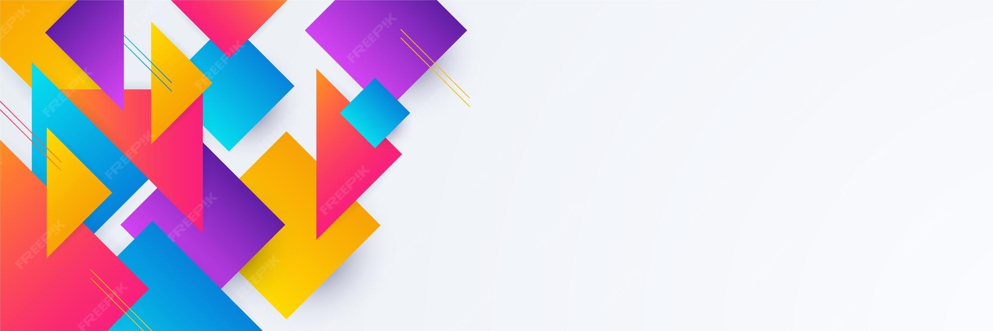 Premium Vector Abstract Colorful Banner Background Color Gradient Abstract Background With