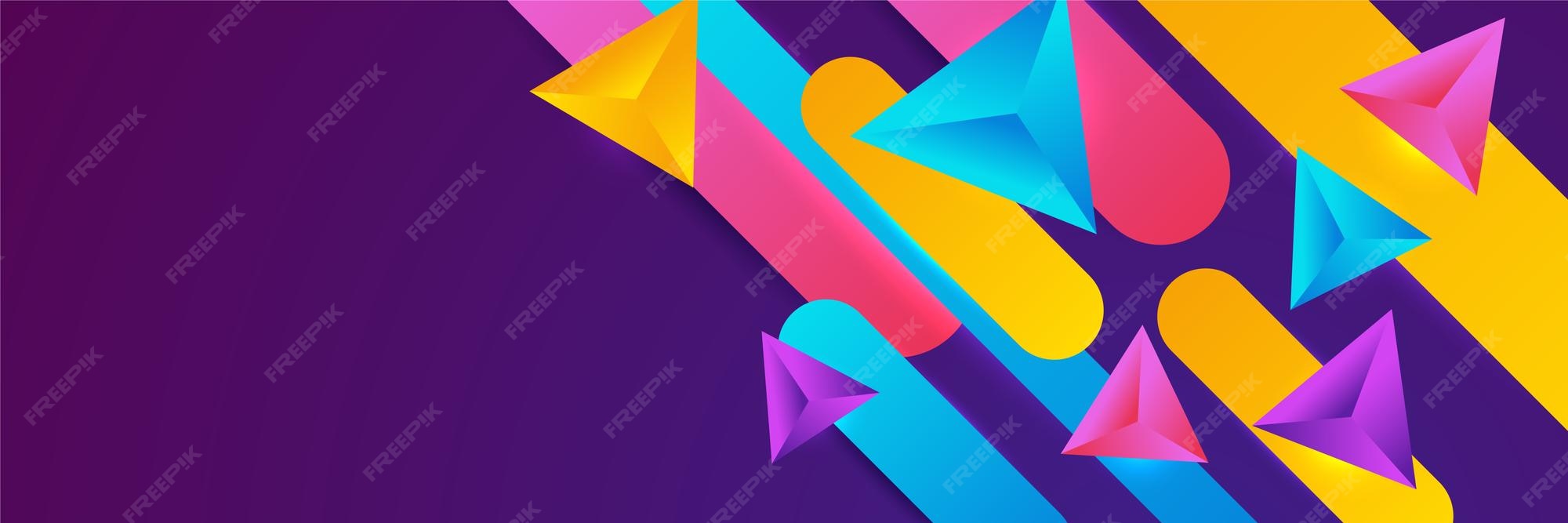 Premium Vector Abstract Colorful Banner Background Color Gradient Abstract Background With