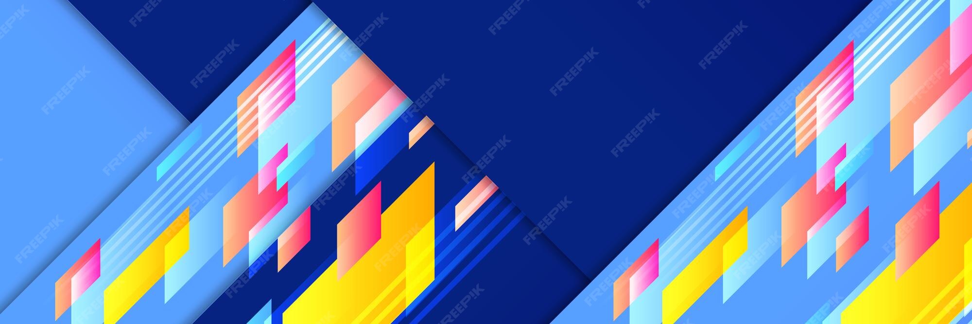 Premium Vector Abstract Colorful Banner Background Gradient Dynamic Vibrant Geometric Vector