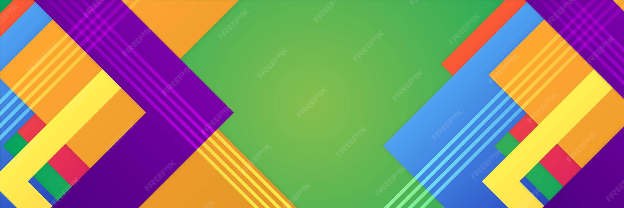 Premium Vector Abstract Colorful Banner Background Gradient Dynamic Vibrant Geometric Vector