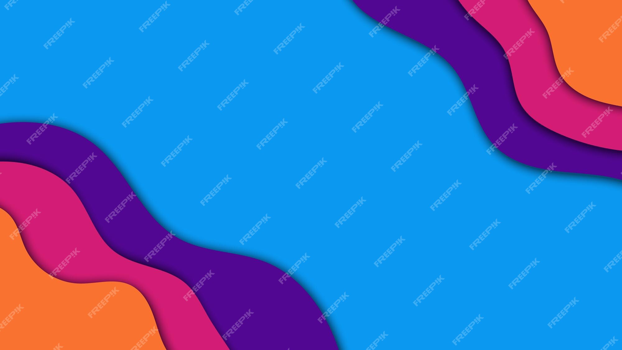 Premium Vector Abstract Colorful Wave Paper Cut Style Background With