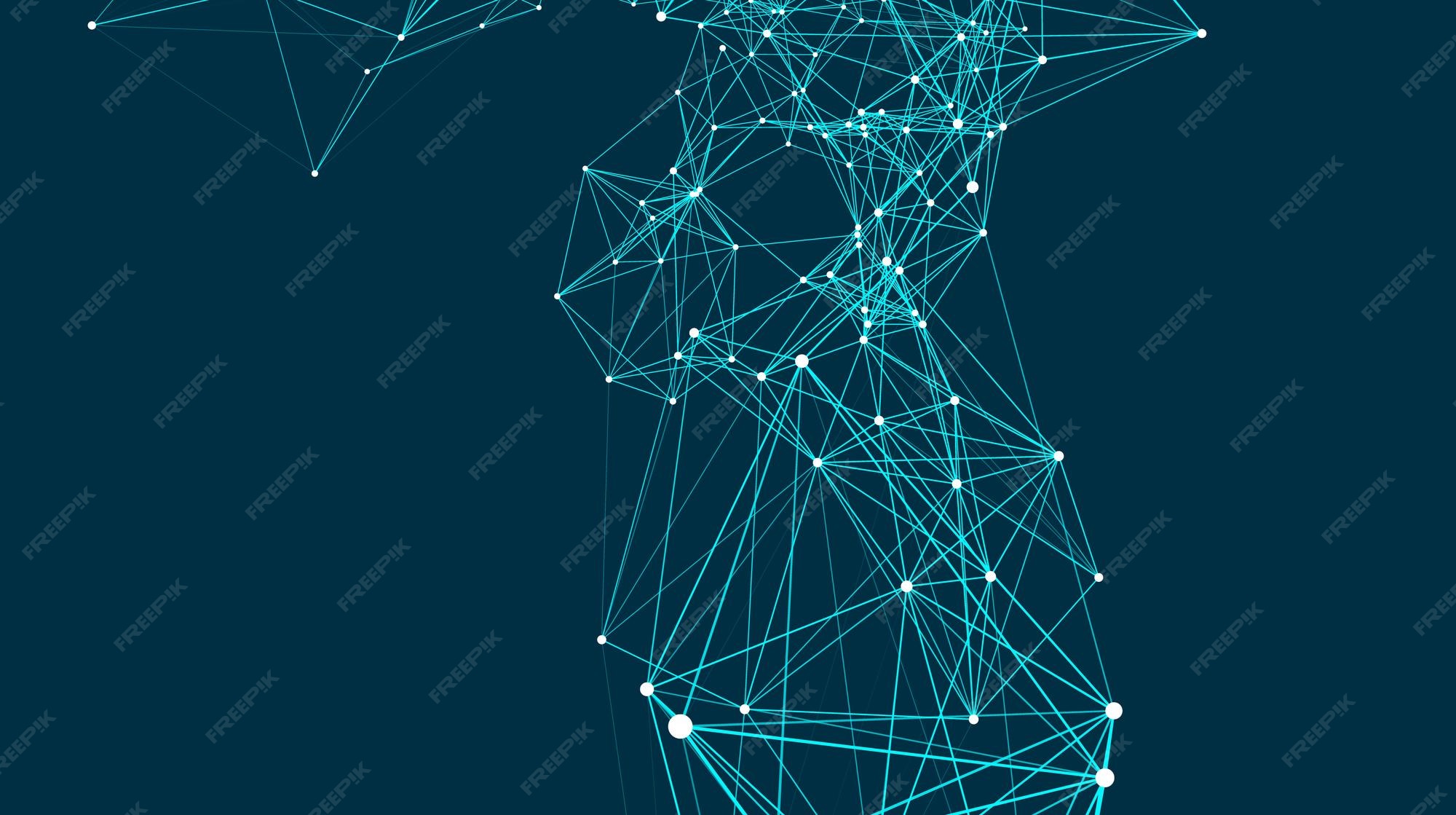 Premium Vector Abstract Connections Are In Space Background With Connecting Dots And Lines