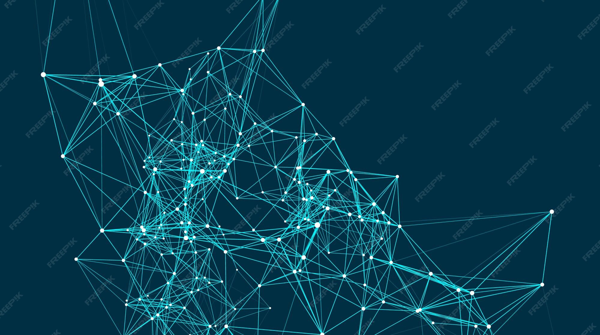 Premium Vector Abstract Connections Are In Space Background With Connecting Dots And Lines