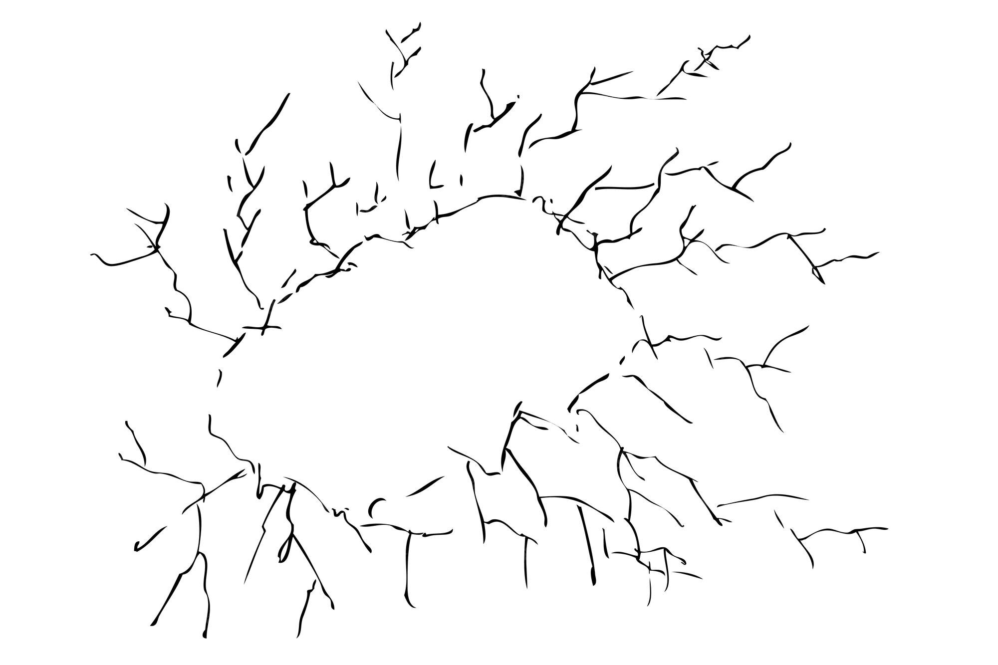 Premium Vector Abstract Crack Glass Background Simple Vector Hand Draw Sketch