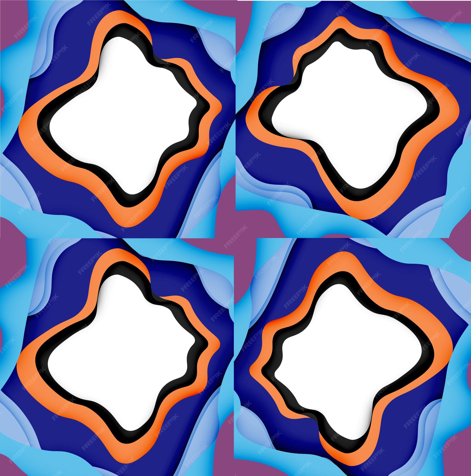 Premium Vector Abstract Cut Out Abstract Waves For Web Design Color Geometric Pattern Vector