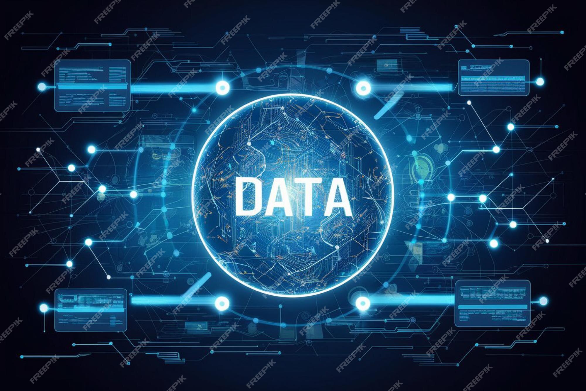 Abstract Digital Technology Background Big Data Visualization High Speed Network Connection