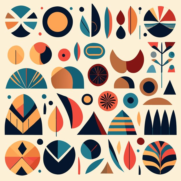 Premium Vector | Abstract flat shapes bundle handdrawn vector icons Premium Vector | Abstract flat shapes bundle handdrawn vector icons