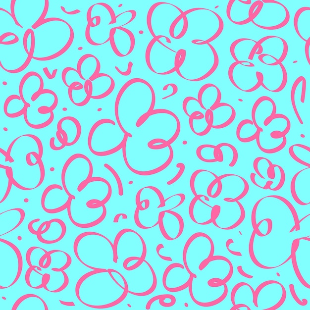 Premium Vector | Abstract Floral Vector Seamless Pattern Premium Vector | Abstract Floral Vector Seamless Pattern