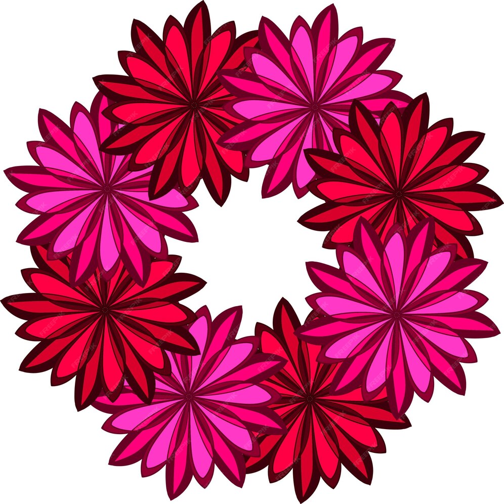 Premium Vector | Abstract floral wreath Premium Vector | Abstract floral wreath
