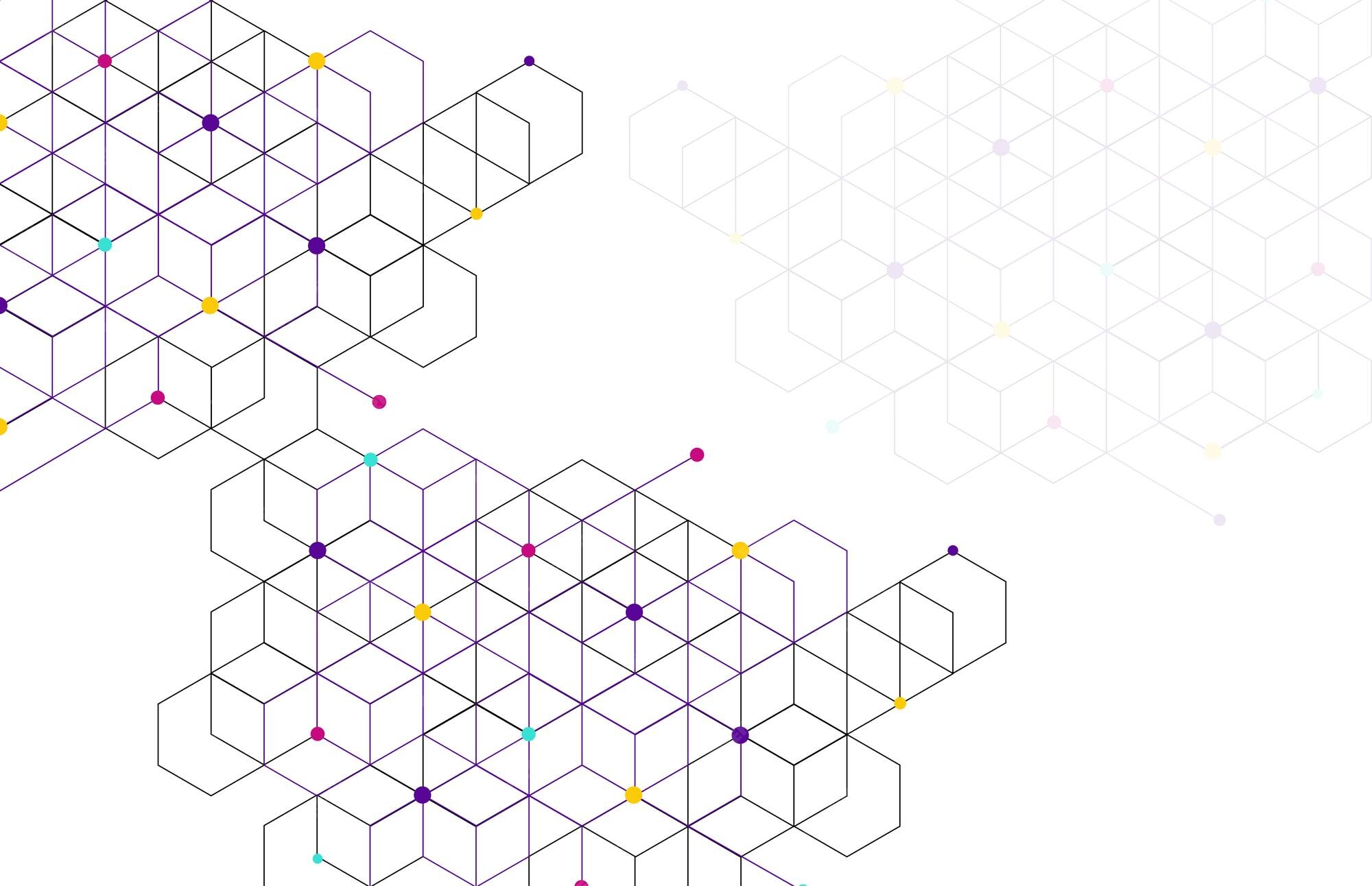 Premium Vector Abstract Geometric Boxes Pattern Dot Line Connection Background Modern