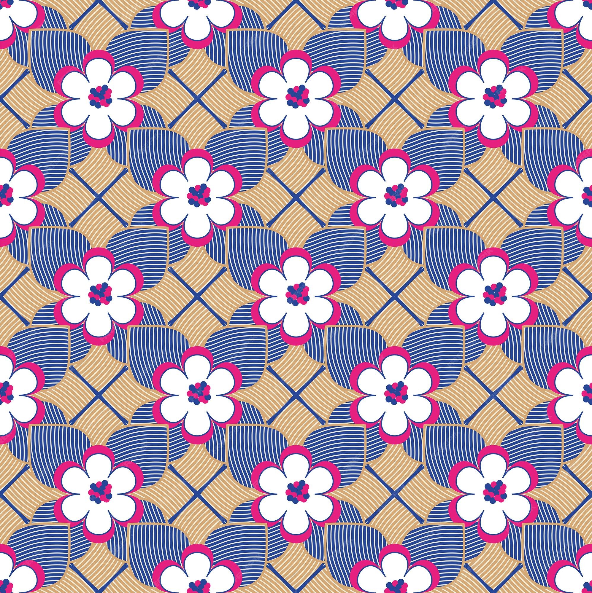 Premium Vector Abstract Geometric Lotus Flowers Leaves Art Deco Style