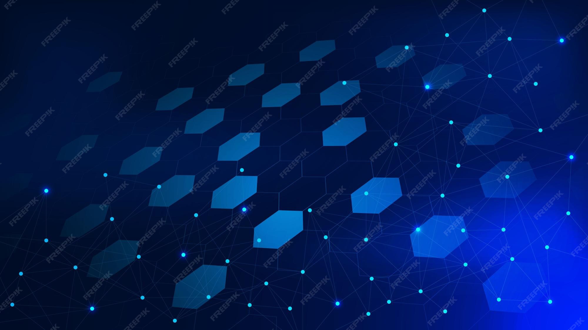 Premium Vector Abstract Global Network Connection With Connecting Dots Lines And Hexagons Big