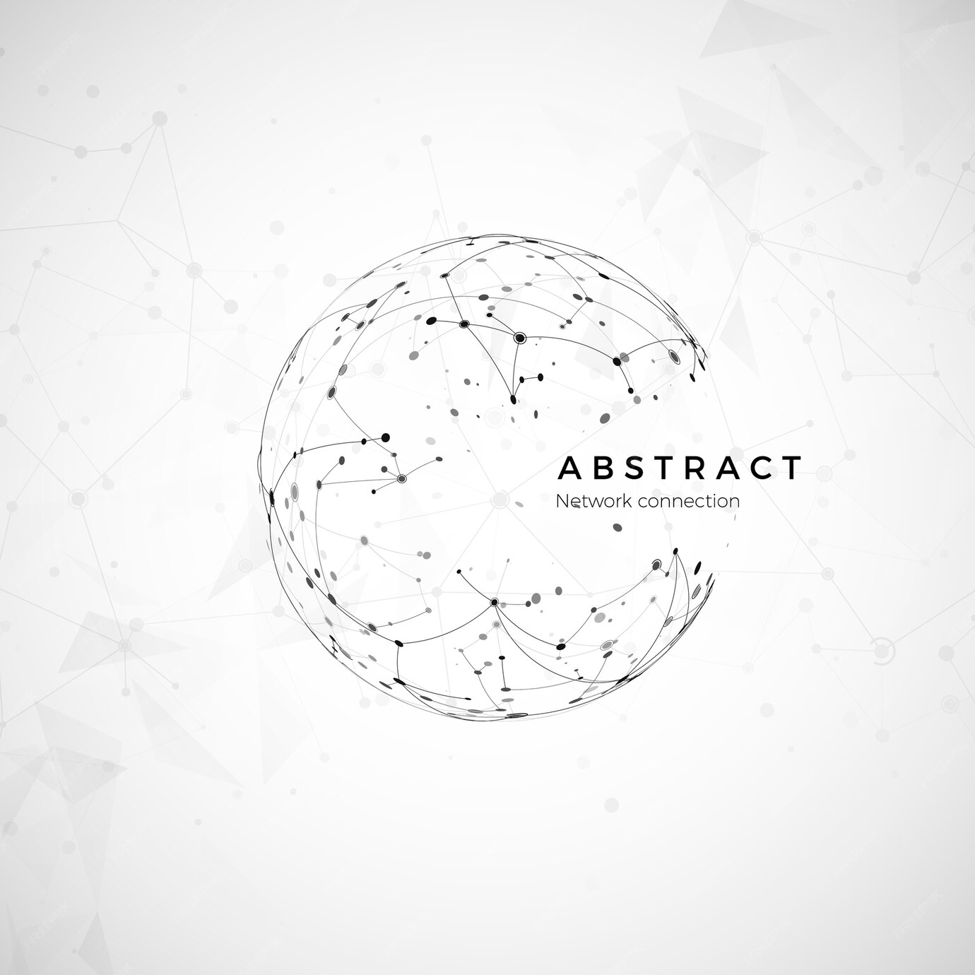 Premium Vector | Abstract global web. node and communication. globe ...
