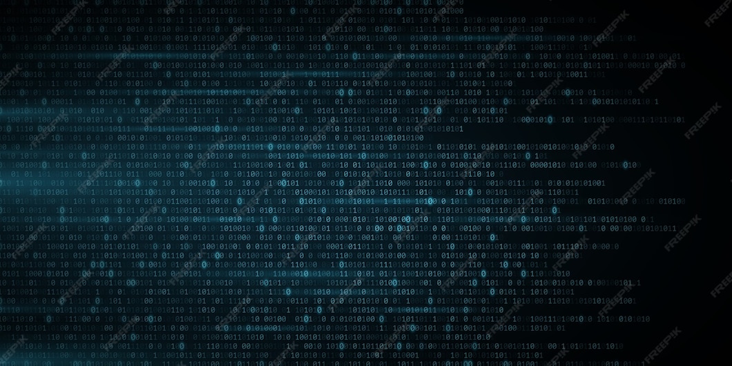 Premium Vector | Abstract glowing blue binary code background. Random ...