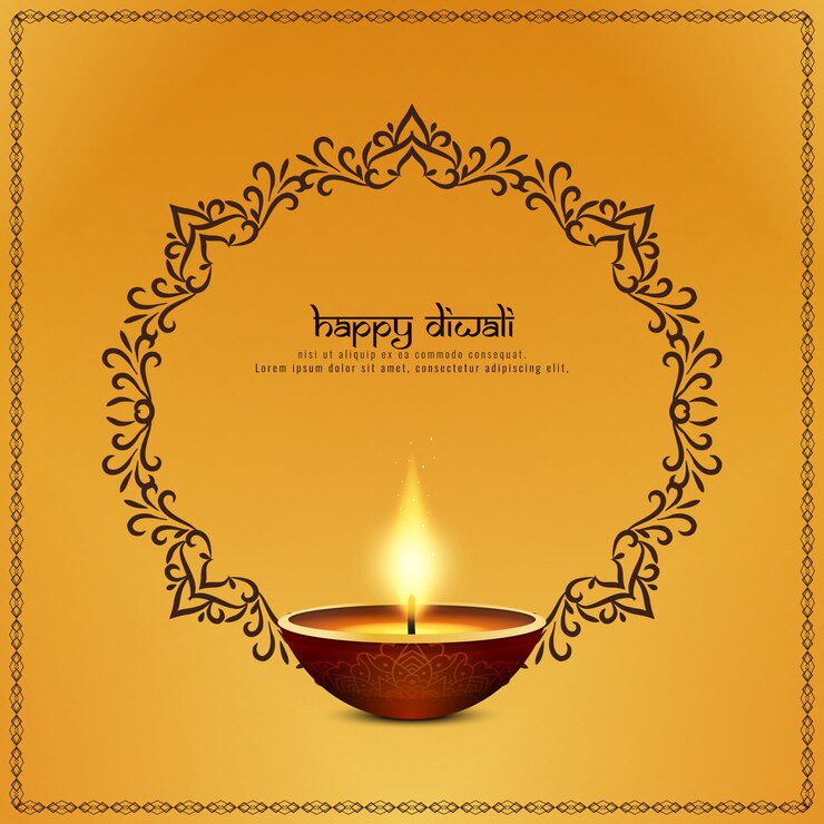 Premium Vector Abstract Happy Diwali Artistic Background