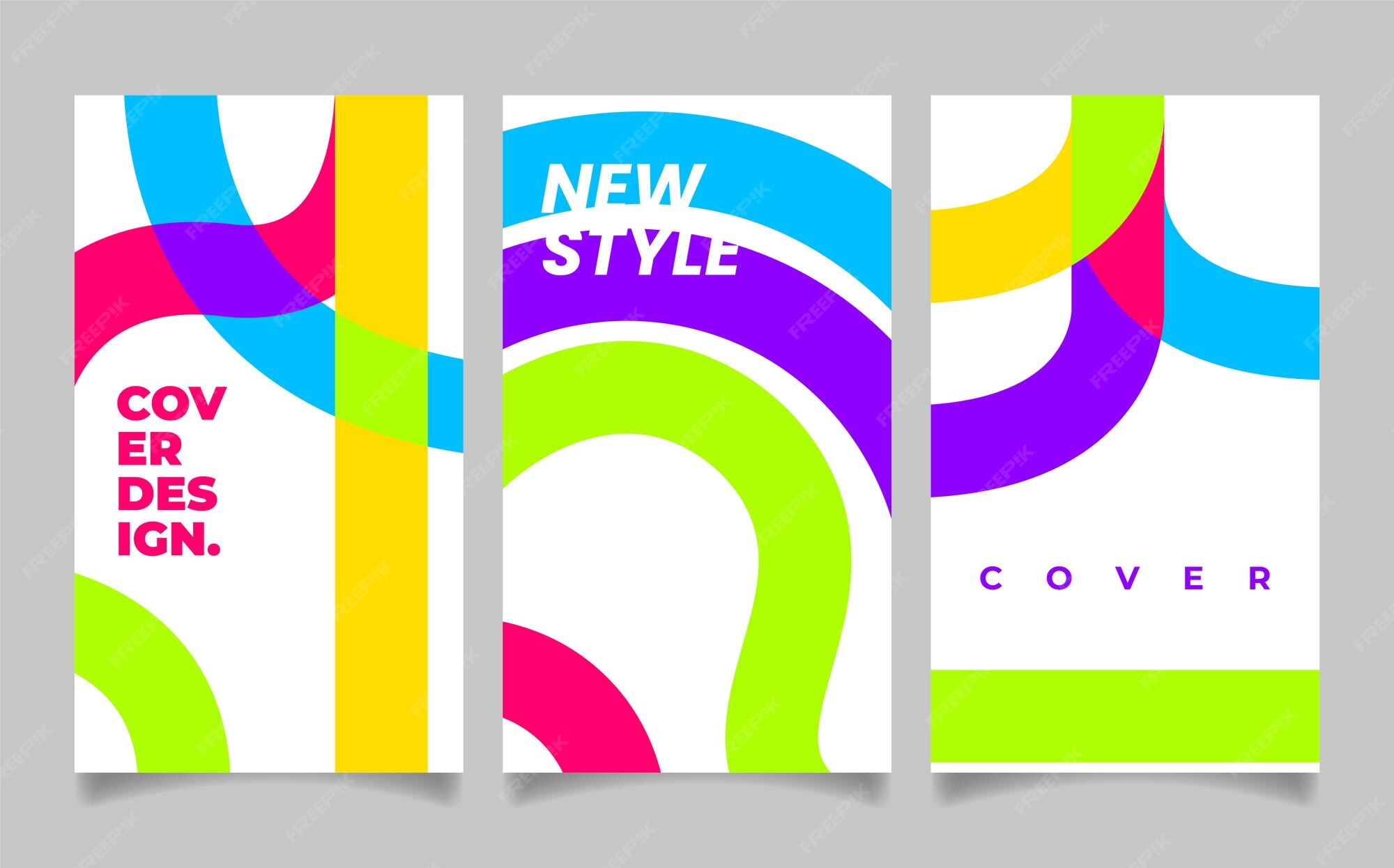 Premium Vector Abstract Line For Cover Design Colorful Template