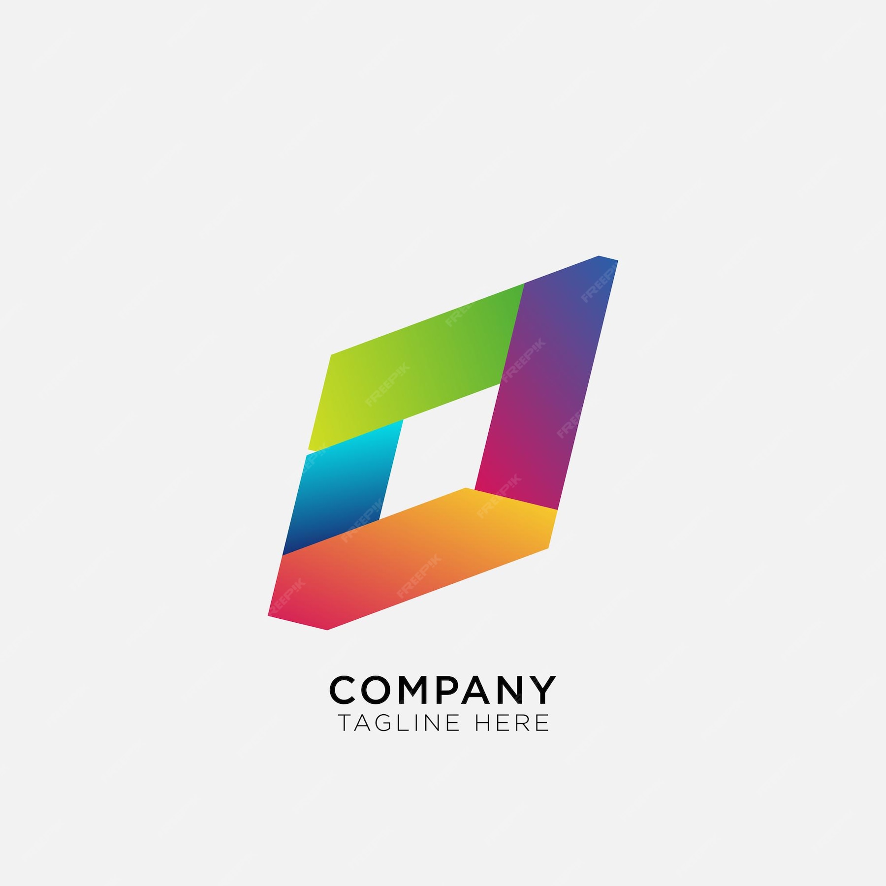 Premium Vector | Abstract logo design element gradation color line shape Premium Vector | Abstract logo design element gradation color line shape