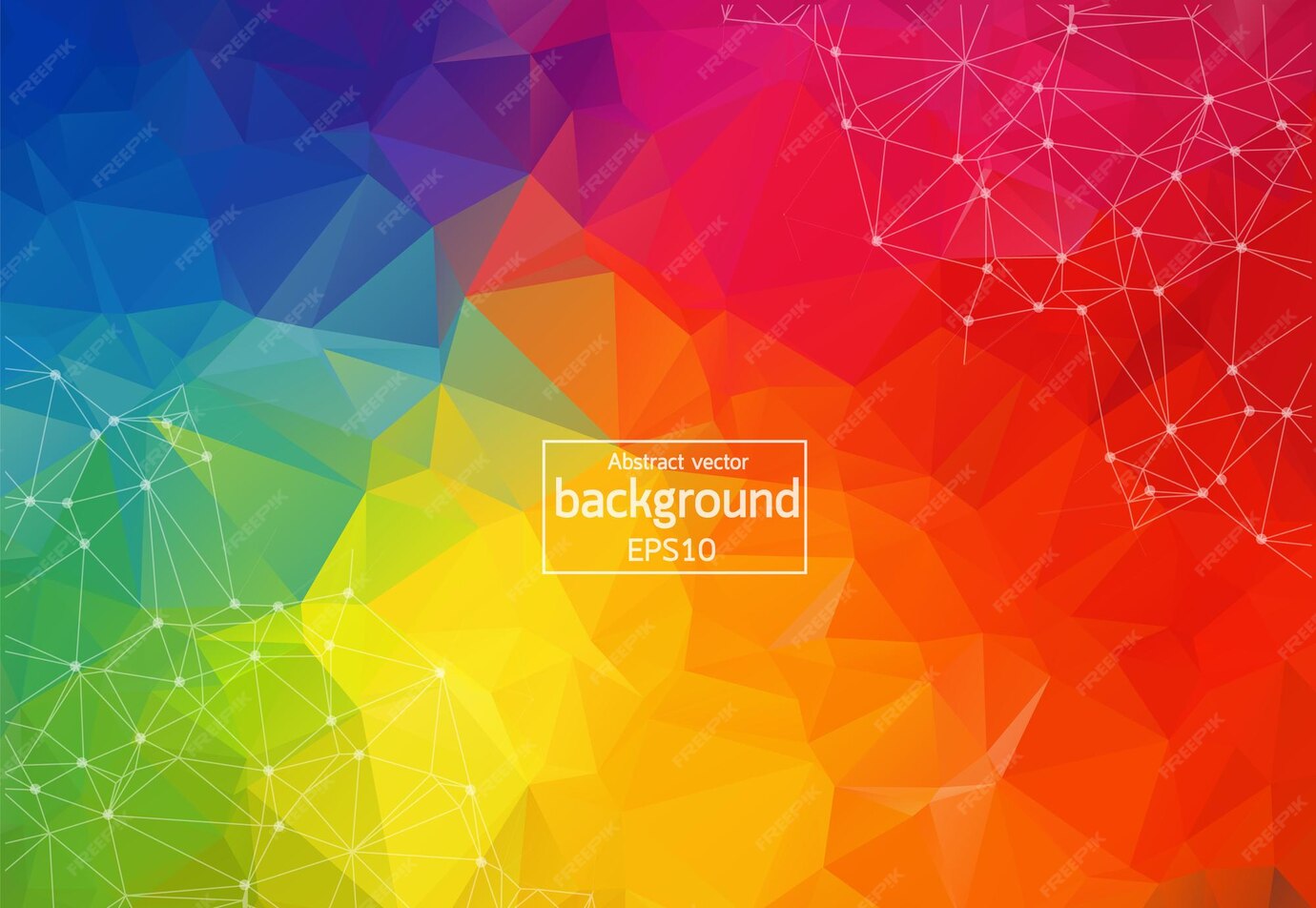 Premium Vector | Abstract low poly colorful technology vector background Connection structure ...