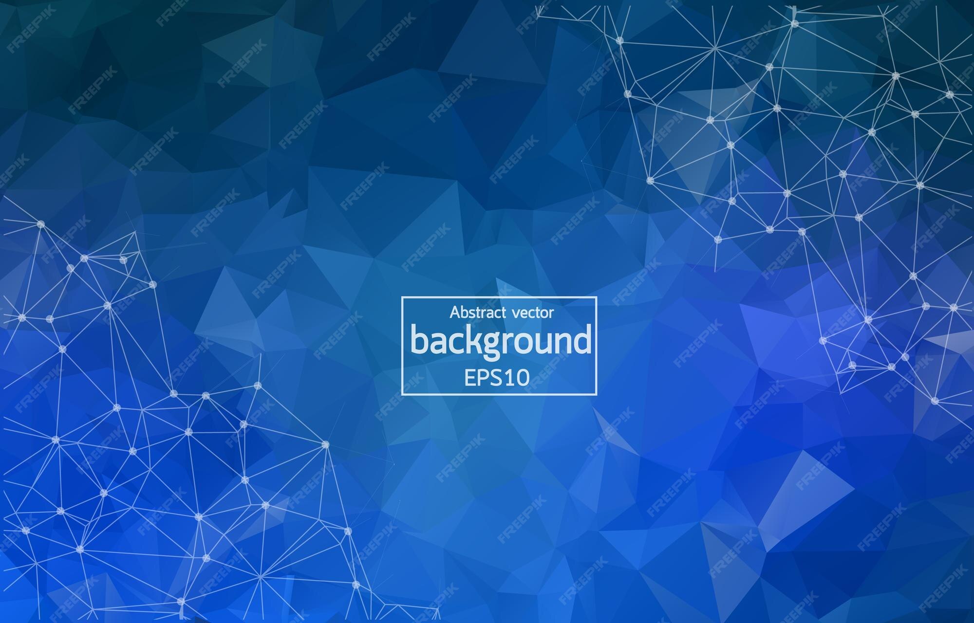 Premium Vector Abstract Low Poly Dark Blue Technology Vector Background Connection Structure