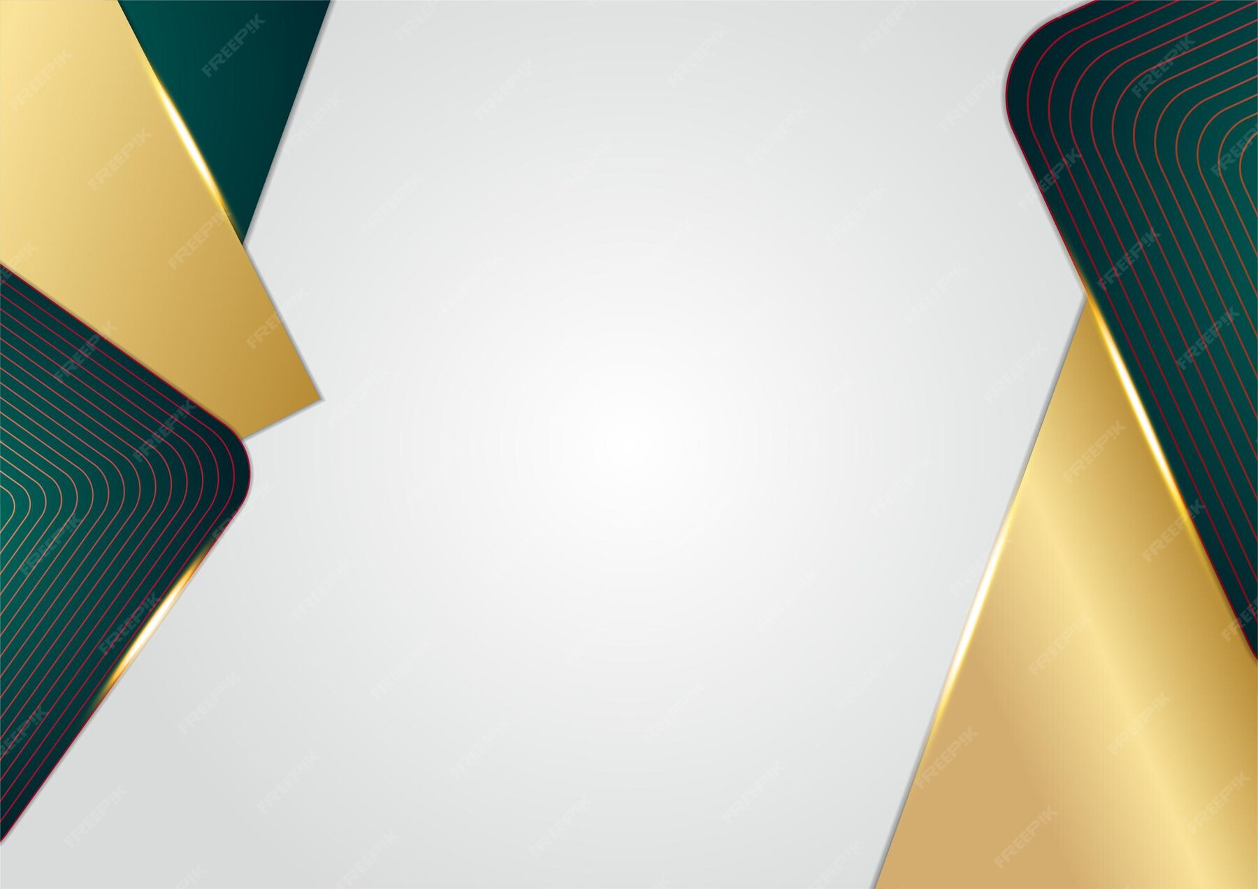 Premium Vector Abstract Luxury Dark Green Overlap Layer With Golden