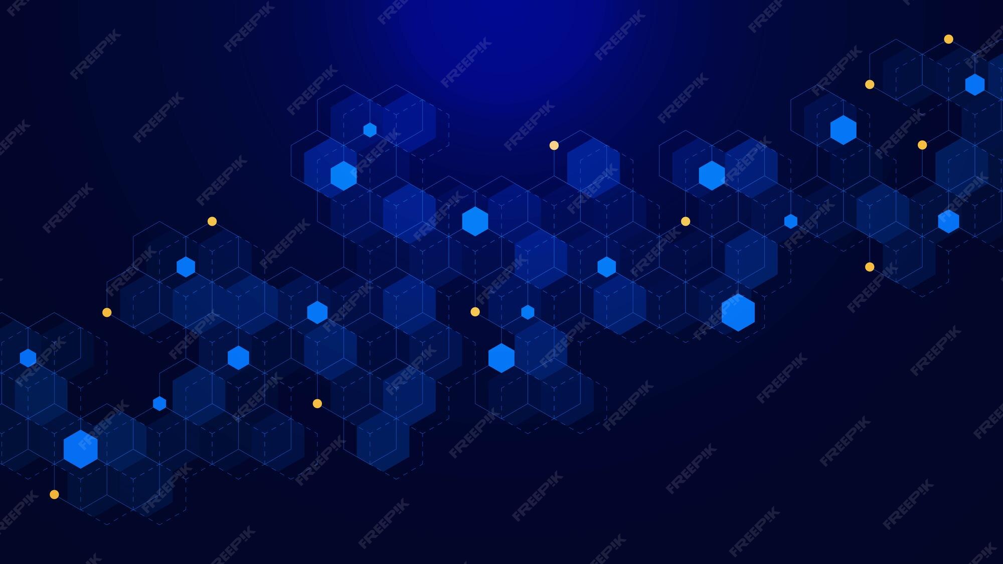 Premium Vector Abstract Molecular Structure With Hexagons For Big Data Visualization Network