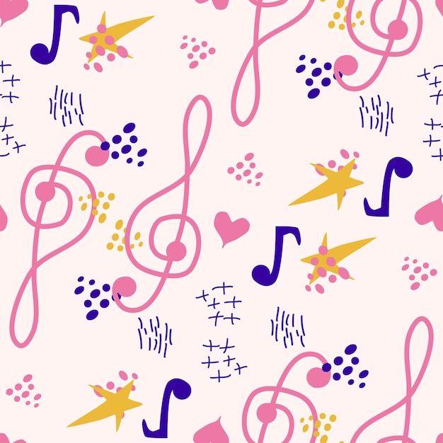 Premium Vector | Abstract music notes seamless pattern background ... Premium Vector | Abstract music notes seamless pattern background ...