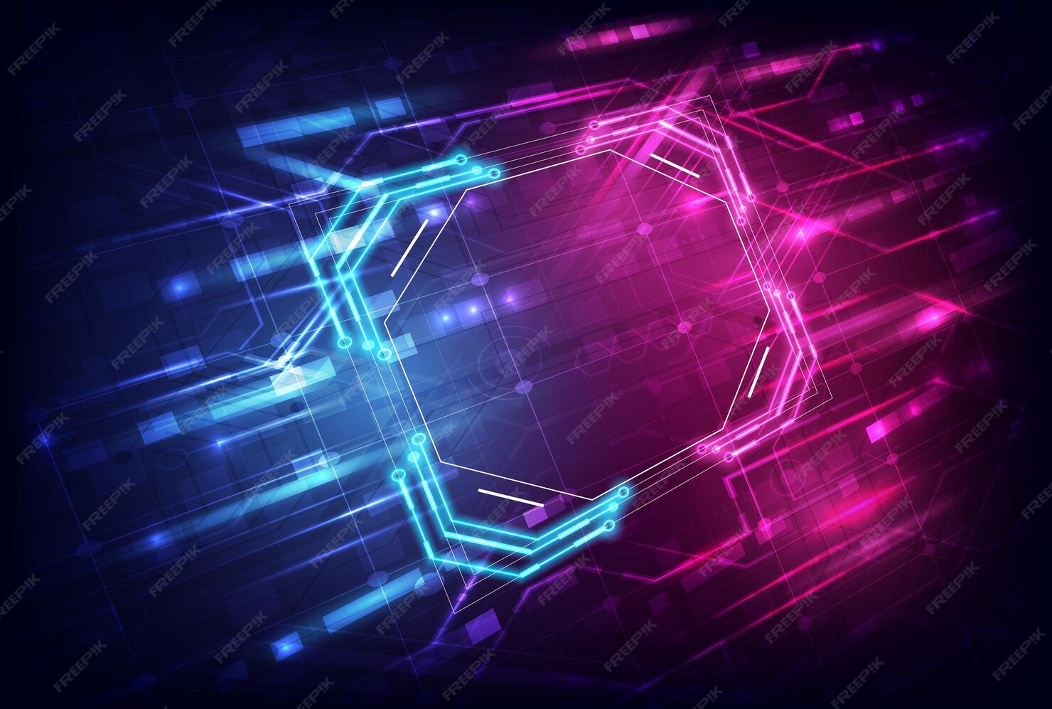 Premium Vector | Abstract perspective hardware and software background ...