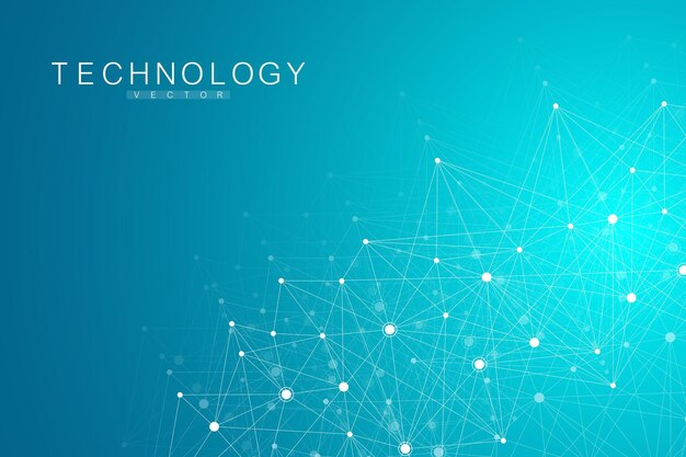 Premium Vector Abstract Digital Network Connection Structure On Blue