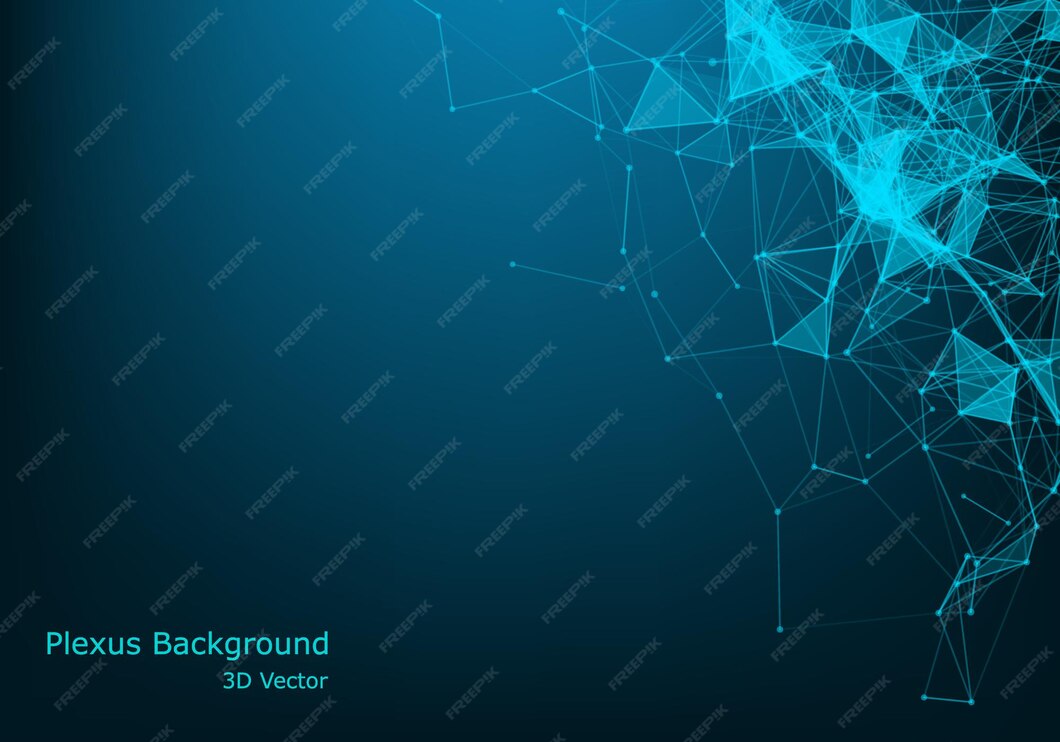 Premium Vector | Abstract plexus background with connected lines and dots wave flow plexus ...