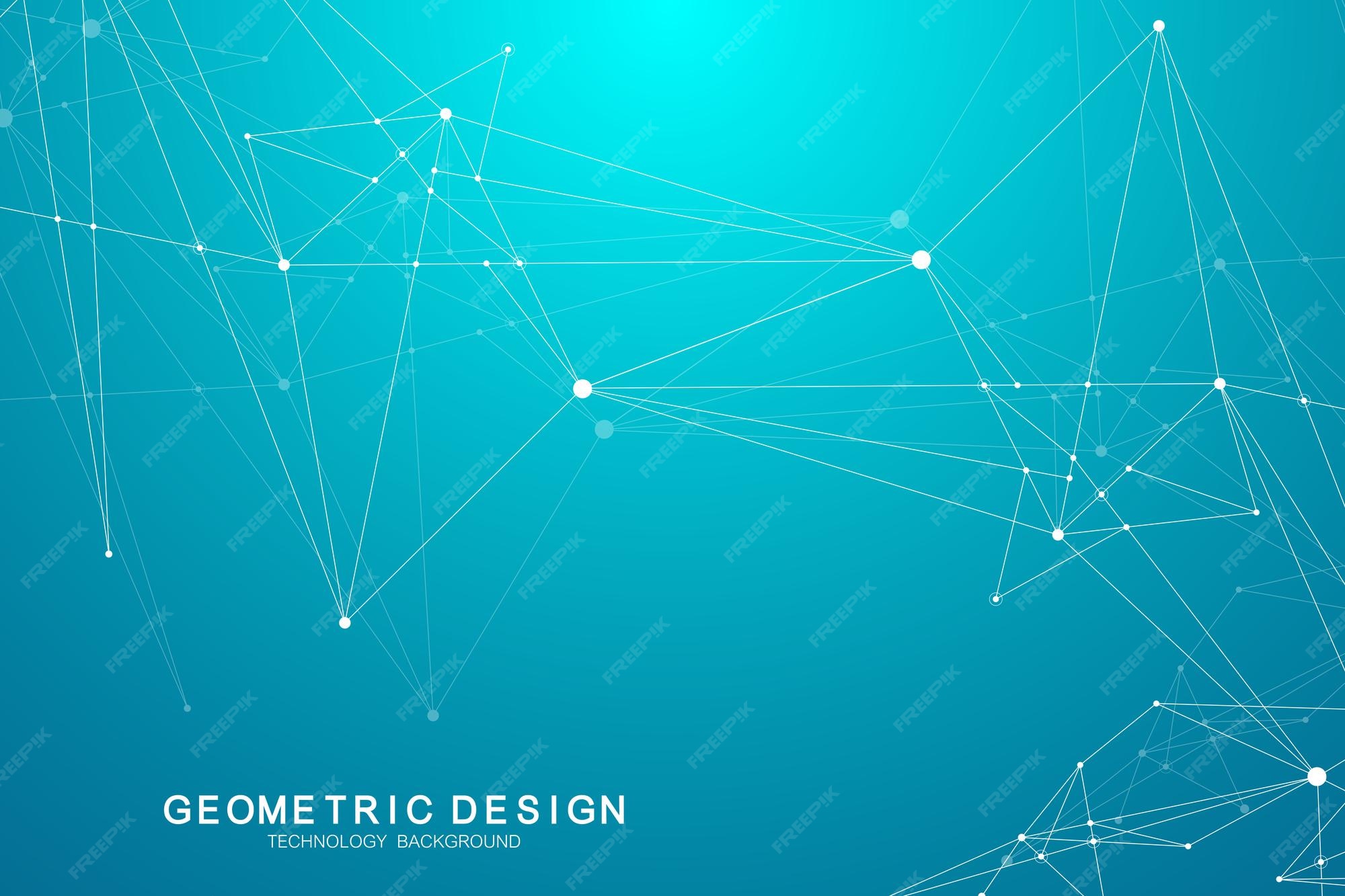 Premium Vector Abstract Polygonal Background With Connected Lines And Dots Minimalistic