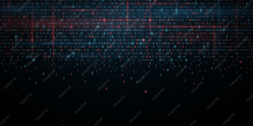 Premium Vector | Abstract Programming Background. Glowing binary ...