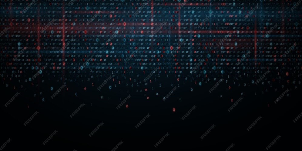 Premium Vector | Abstract Programming Background. Glowing binary ...
