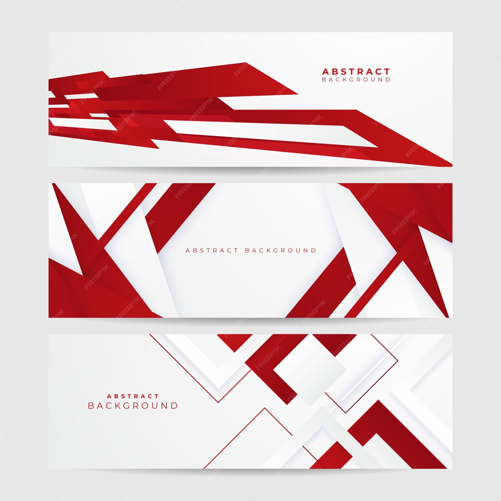 Premium Vector | Abstract red white banner background Premium Vector | Abstract red white banner background