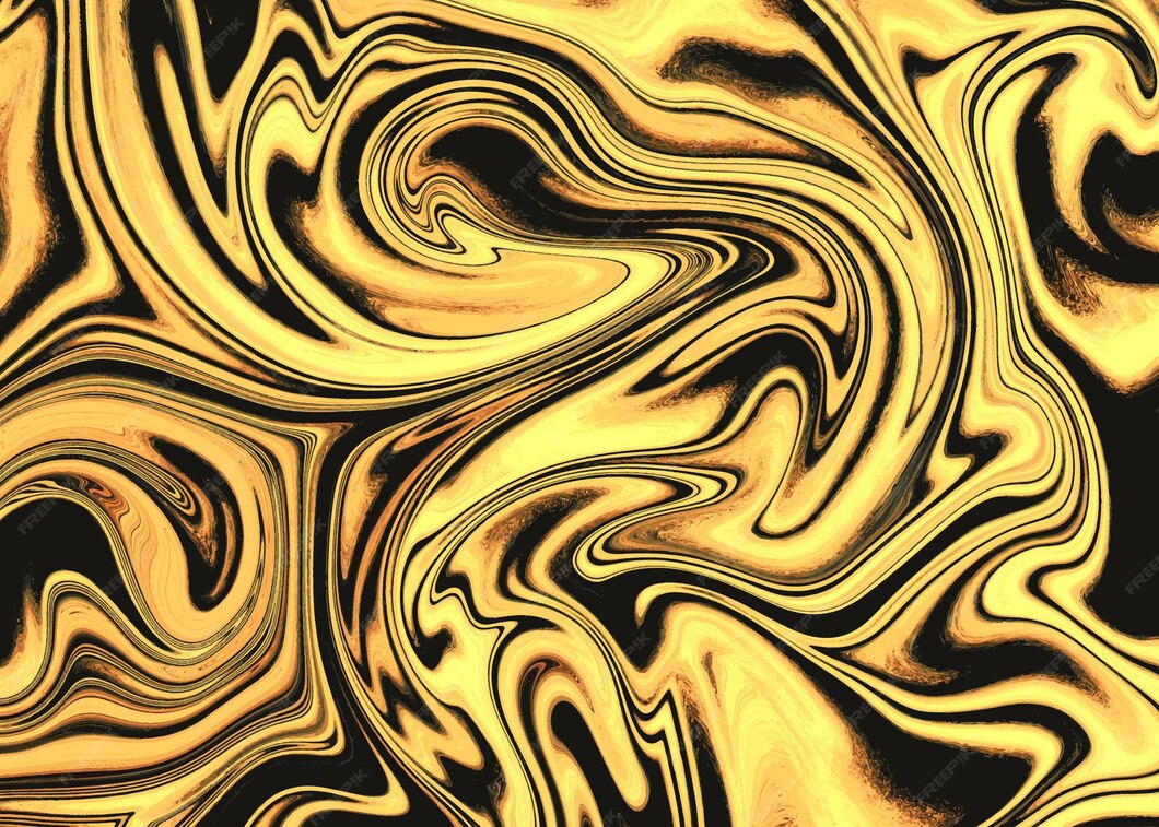 Premium Vector | Abstract retro style groovy gold psychedelic background Premium Vector | Abstract retro style groovy gold psychedelic background
