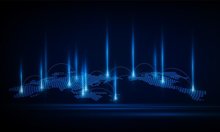 Premium Vector Abstract A Scanning Stream Of Binary Code Numbers On