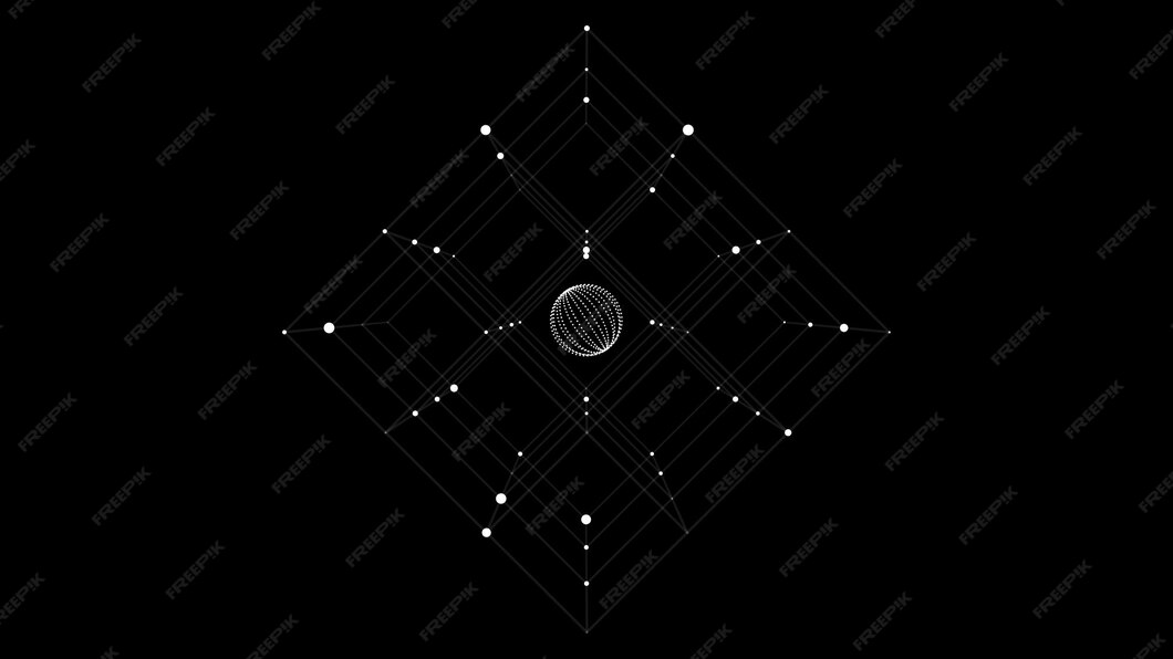 Premium Vector Abstract Scifi Cube With Particle And Line And Sphere Inside Vector Technology